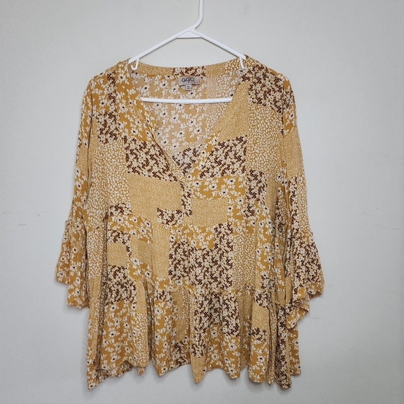 Gigio | Tops | Womens Gigio Plus Boho Top Sz Xl | Poshmark
